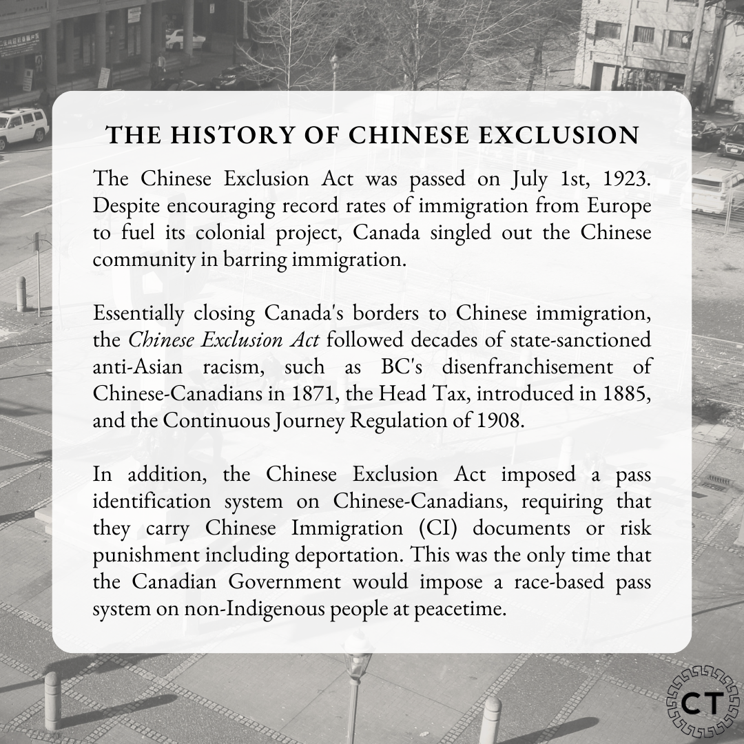 Vancouver Chinatown Today | July 1st 2023 – 100 Years Since The Chinese ...